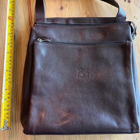 IL Bisonte | Bags | Il Bisonte Brown Leather Shoulder Bag Made In Italy ...